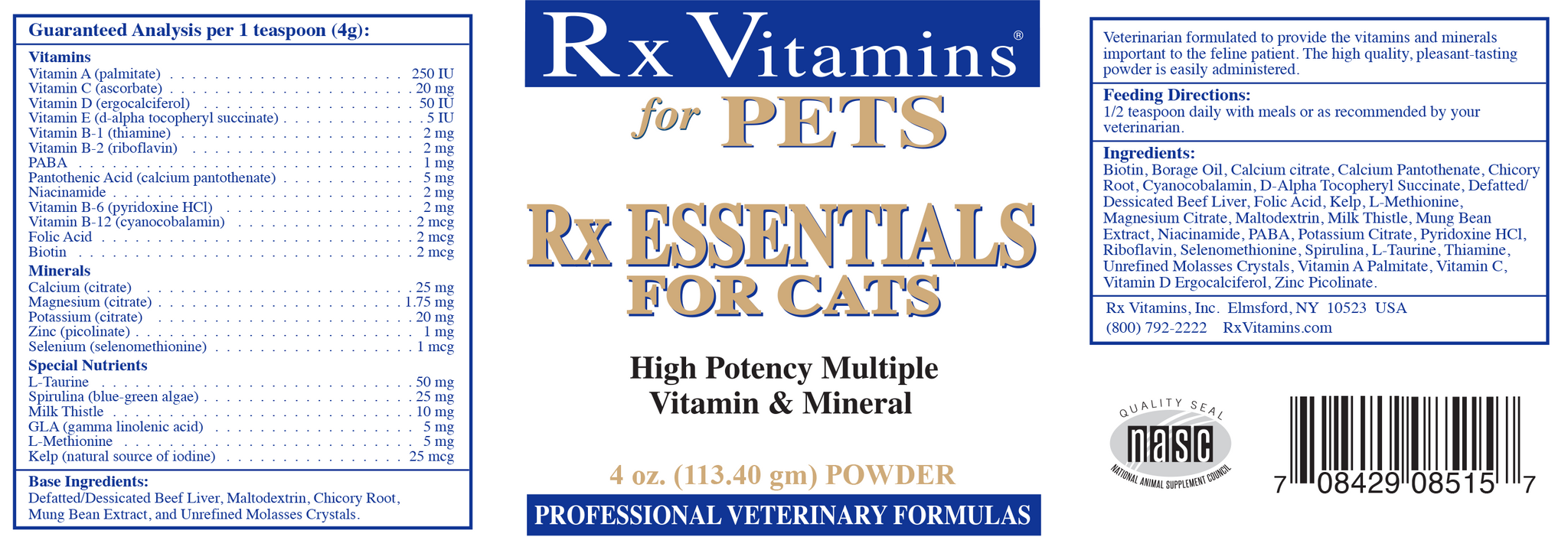 Rx Essentials - Cat – Dr. Judy Morgan's Naturally Healthy Pets