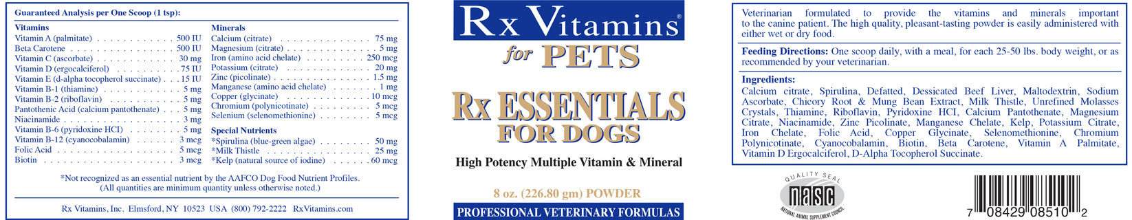 Rx Essentials - Dog – Dr. Judy Morgan's Naturally Healthy Pets